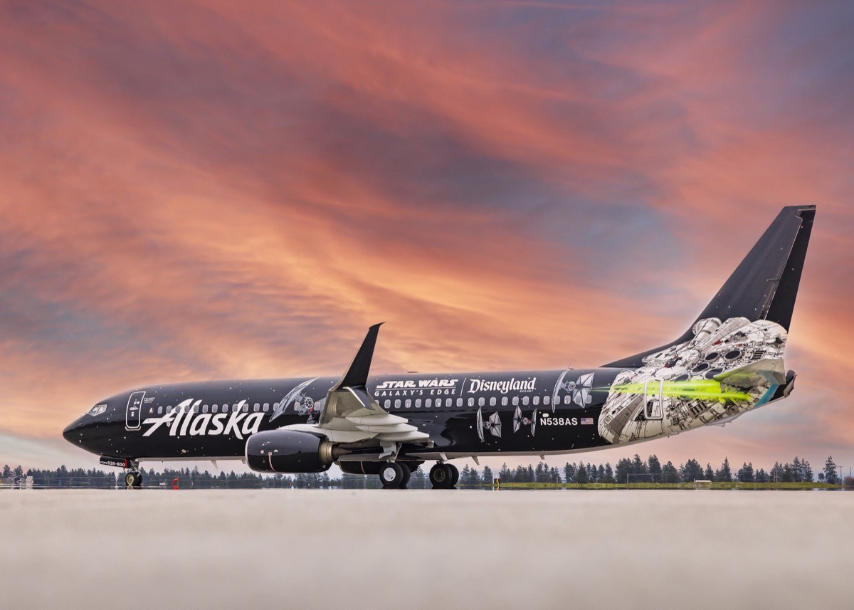 Alaska Airlines' new Star Wars-themed aircraft takes to the skies